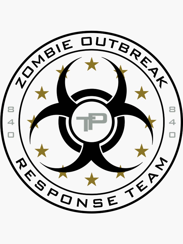 "Zombie Outbreak Response Team" Sticker for Sale by VonuBinoa | Redbubble