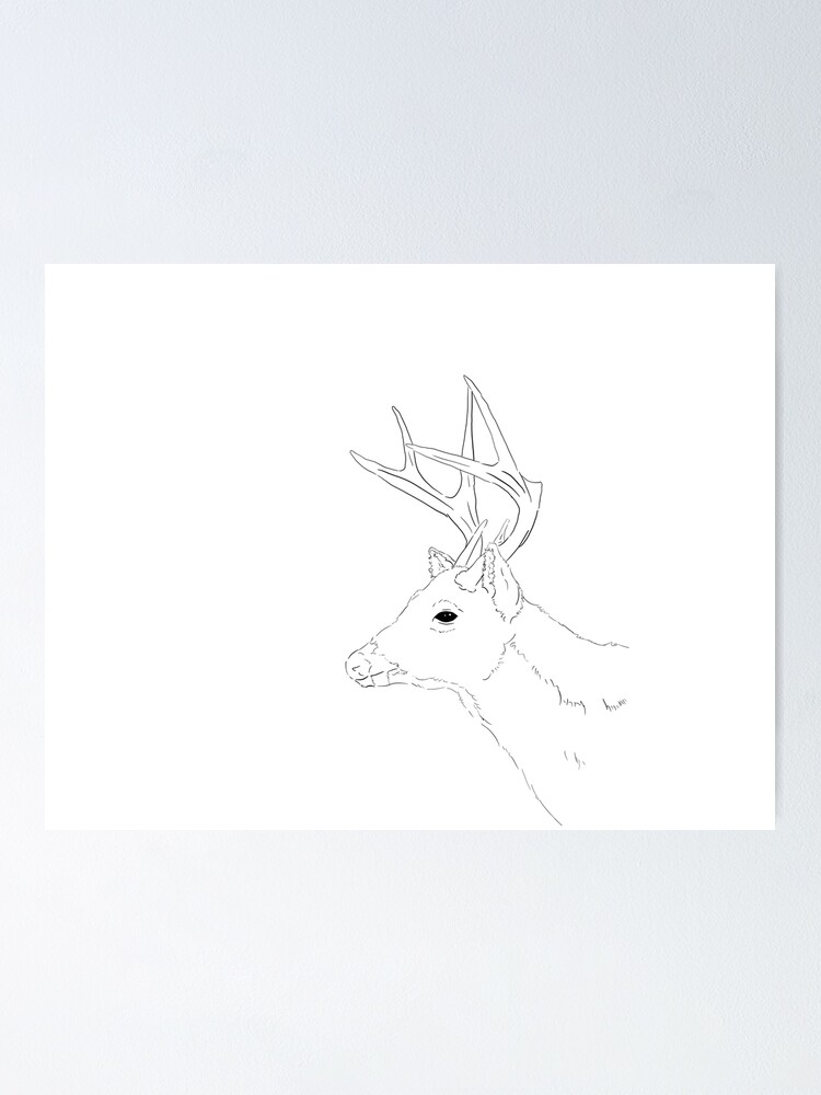 "Deer, simple deer design " Poster for Sale by Kaleikaydesign | Redbubble
