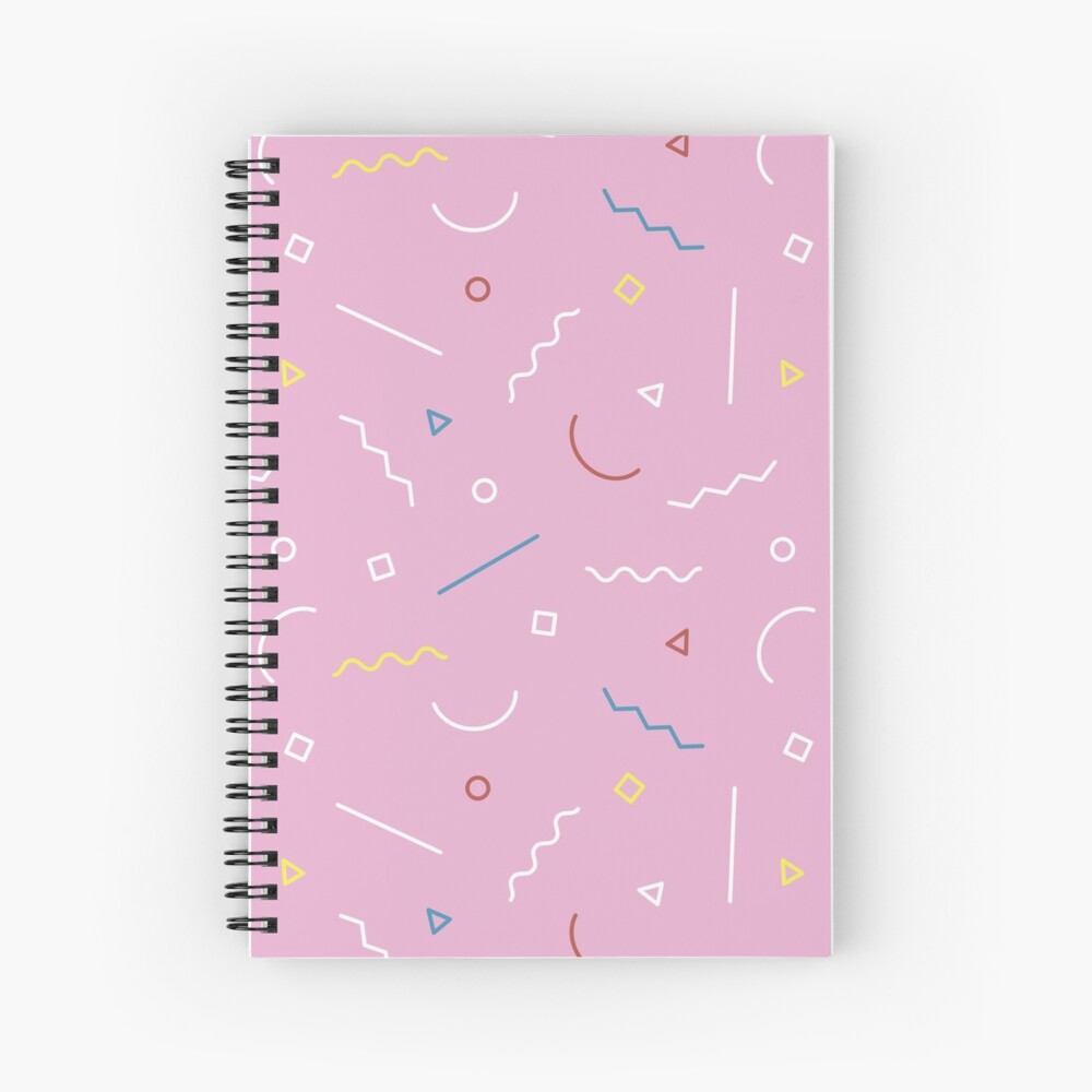 "Geometric background in retro 80s style" Spiral Notebook for Sale by ...