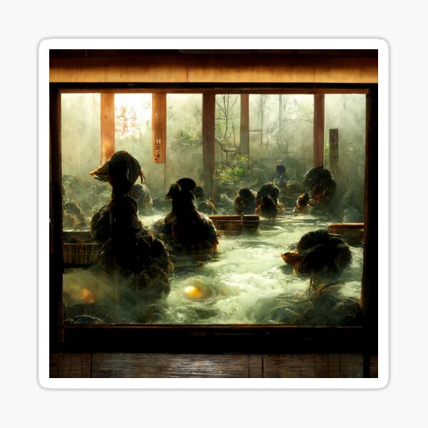 "Duck Onsen | Inside" Sticker for Sale by Kazaiart | Redbubble
