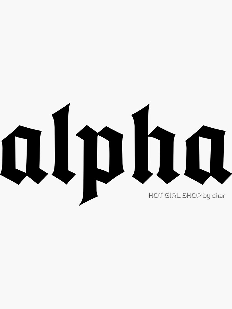 "alpha (gothic)" Sticker for Sale by charlotte-carr | Redbubble