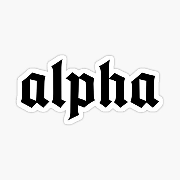 "alpha (gothic)" Sticker for Sale by charlotte-carr | Redbubble