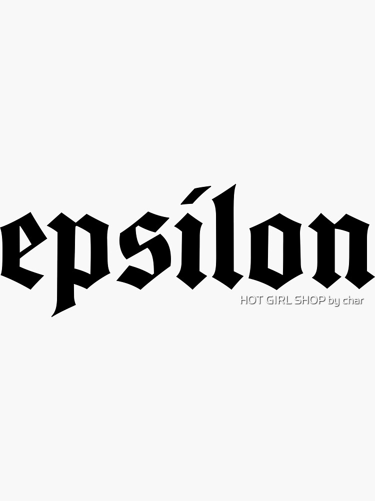 "epsilon (gothic)" Sticker for Sale by charlotte-carr | Redbubble