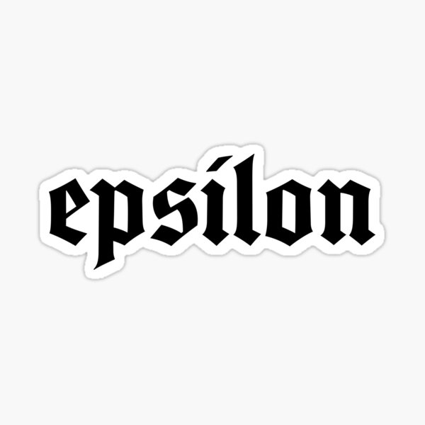 "epsilon (gothic)" Sticker for Sale by charlotte-carr | Redbubble