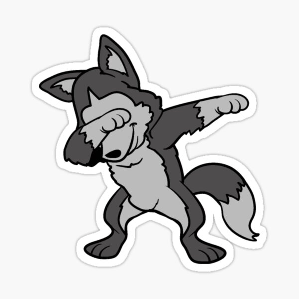 "Dabbing Dab Dancing Pets Dogs Siberian Husky Wolf" Sticker for Sale by ...