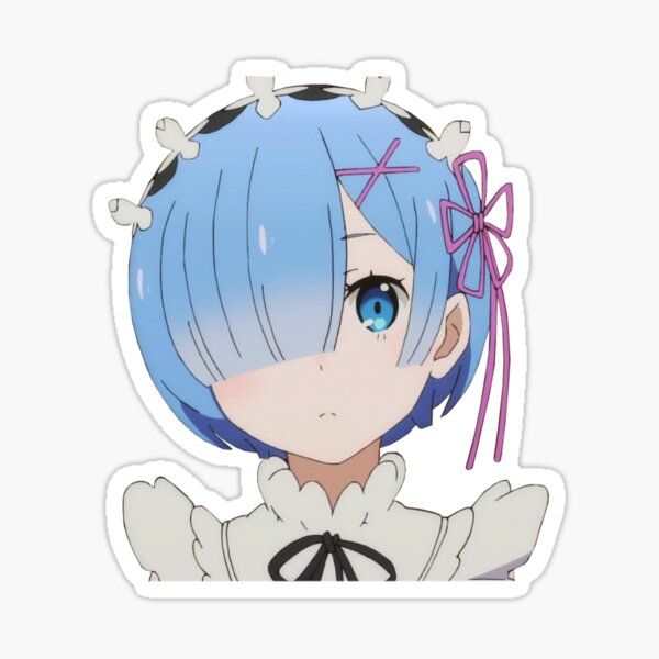 "Rem Re:Zero Anime Girl" Sticker for Sale by kosmicwaffle | Redbubble