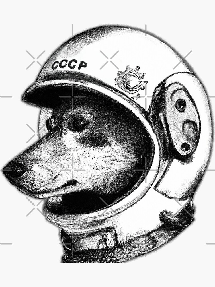 "Laika The Dog" Sticker for Sale by DeclanDecor | Redbubble