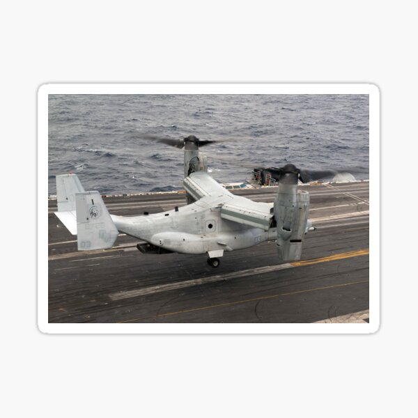 "A V-22 Osprey lands aboard the aircraft carrier USS Harry S. Truman ...