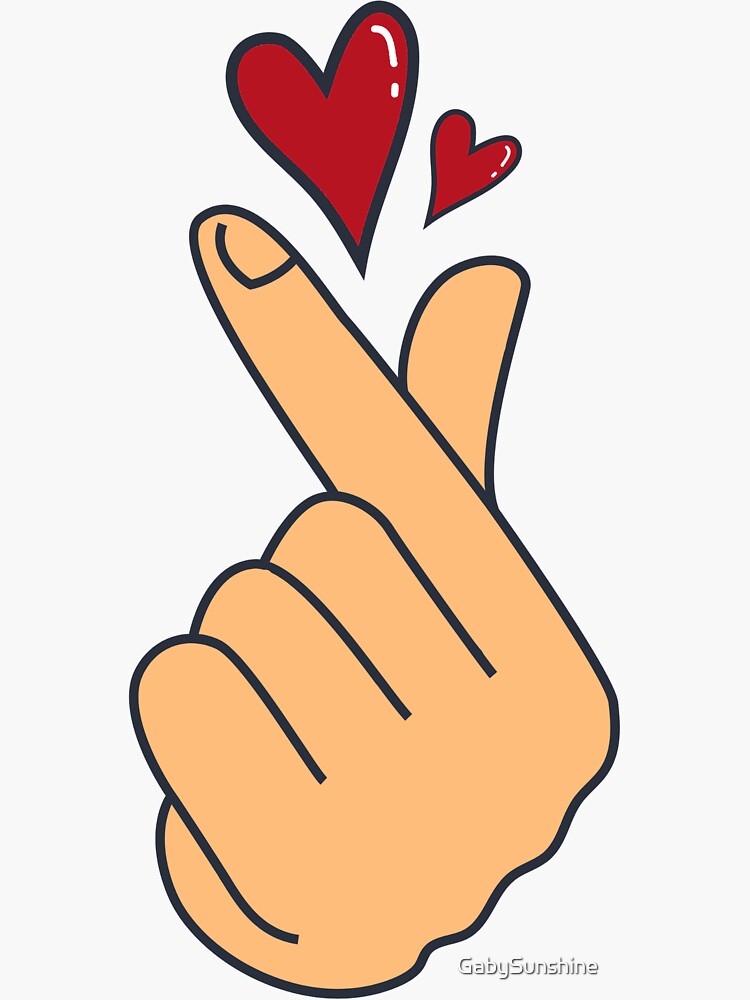 "Oppa Heart" Sticker for Sale by GabySunshine | Redbubble