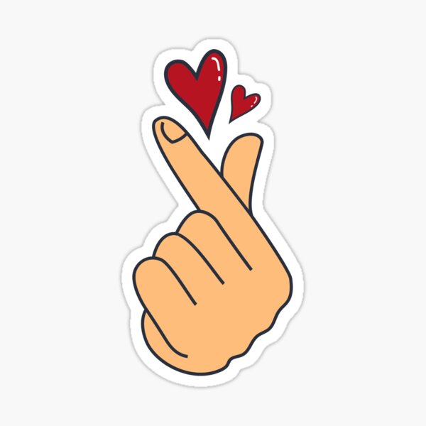 "Oppa Heart" Sticker for Sale by GabySunshine | Redbubble