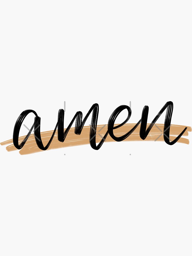 "Amen" Sticker for Sale by aldicanale | Redbubble