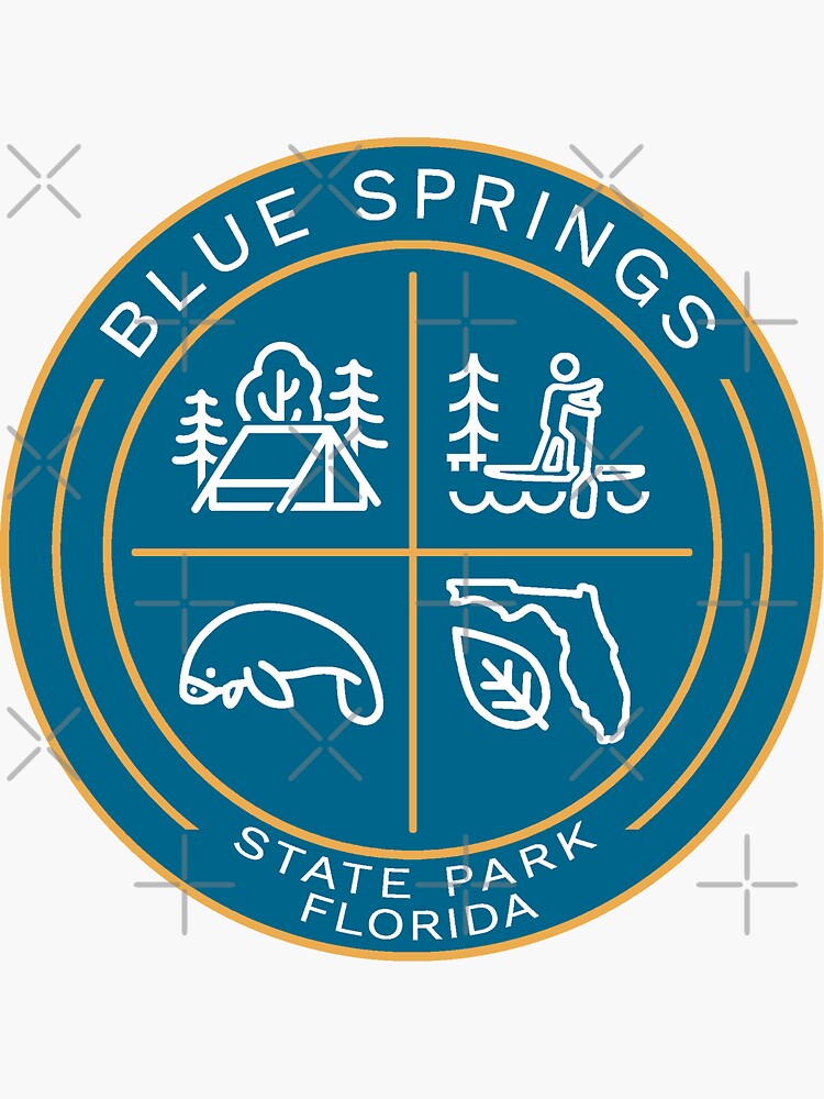 "Blue Springs State Park Heraldic Logo" Sticker for Sale by VanyaKar ...