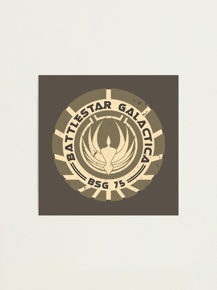 "Battlestar Galactica - BSG 75 logo" Photographic Print by UnconArt ...