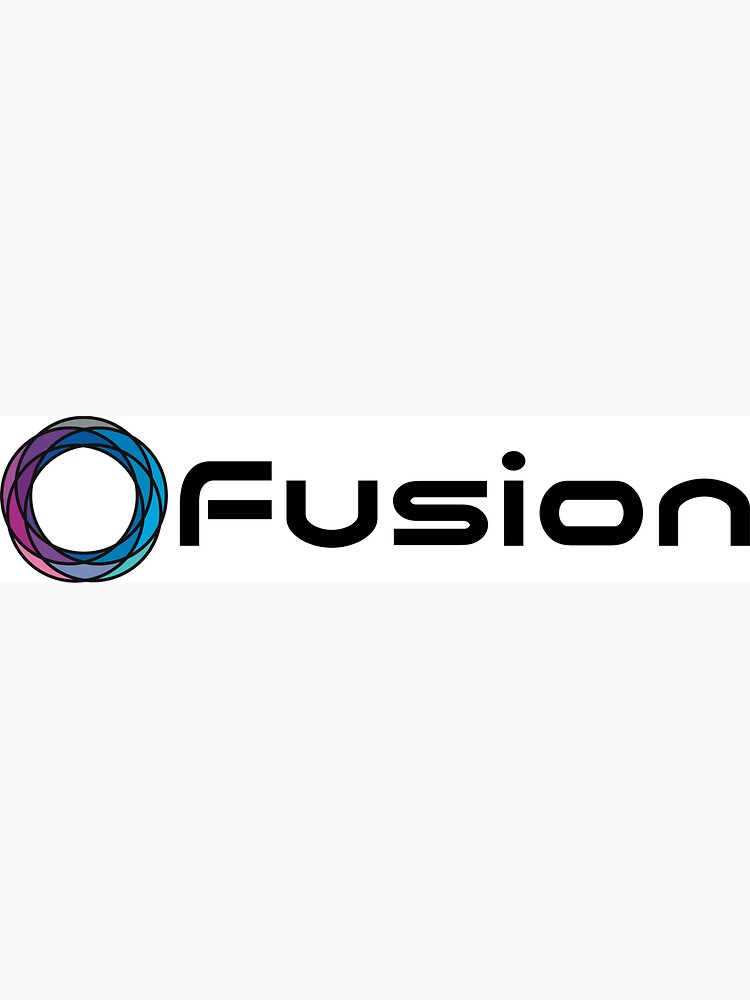 "Fusion logo (colour landscape)" Sticker for Sale by FusionPartyAus ...