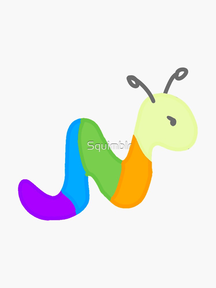 "Angry Worm" Sticker for Sale by Squimblr | Redbubble