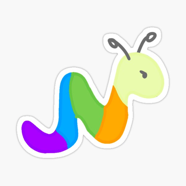 "Angry Worm" Sticker for Sale by Squimblr | Redbubble