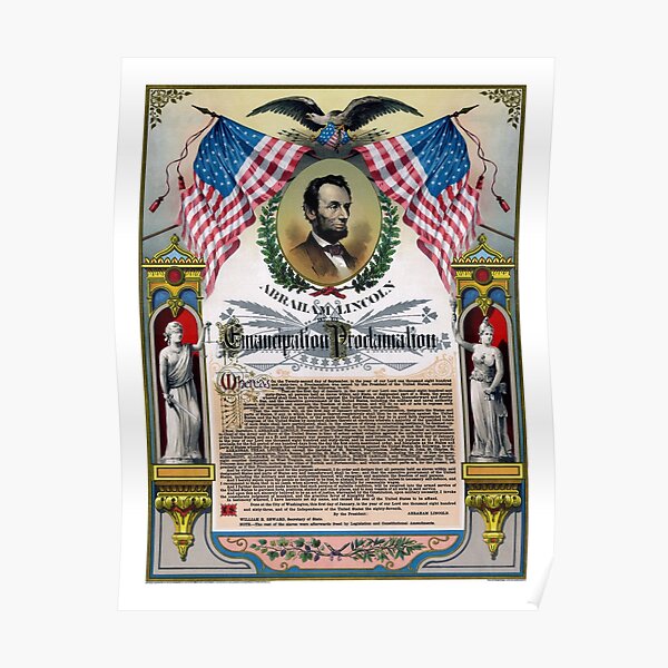 "Unique Abraham Lincoln Emancipation Proclamation " Poster by aapshop ...