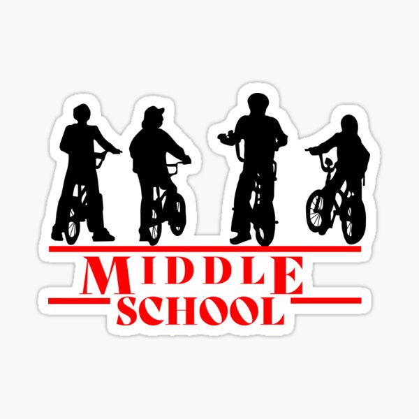 "Stranger Things Middle School" Sticker for Sale by DimeFive | Redbubble