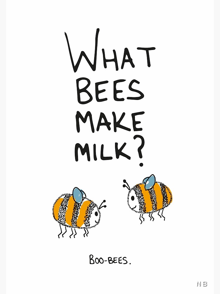 "Joke Boo Bees poster" Greeting Card for Sale by N B | Redbubble