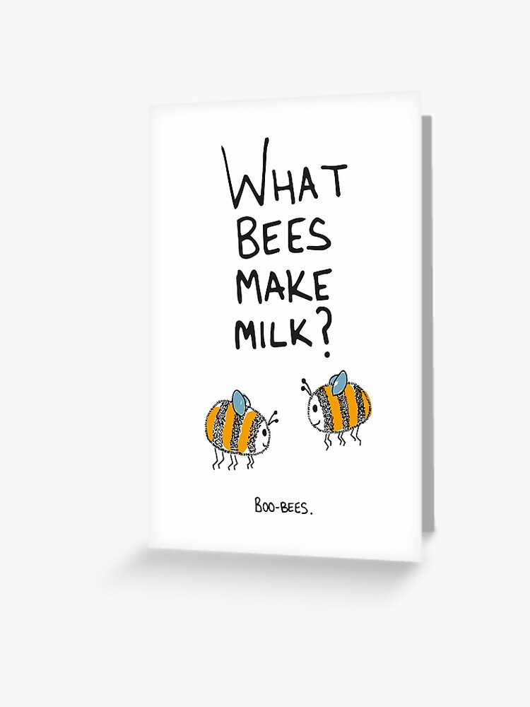 "Joke Boo Bees poster" Greeting Card for Sale by N B | Redbubble