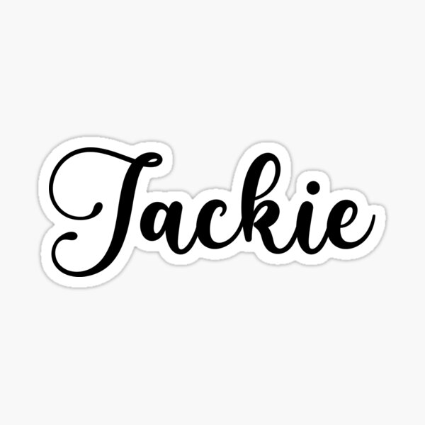 "Jackie Name - Handwritten Calligraphy" Sticker for Sale by YelenaStore ...