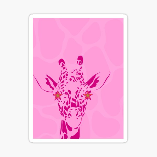 "Preppy, Pink, Aesthetic, Giraffe, Preppy Aesthetic" Sticker for Sale ...