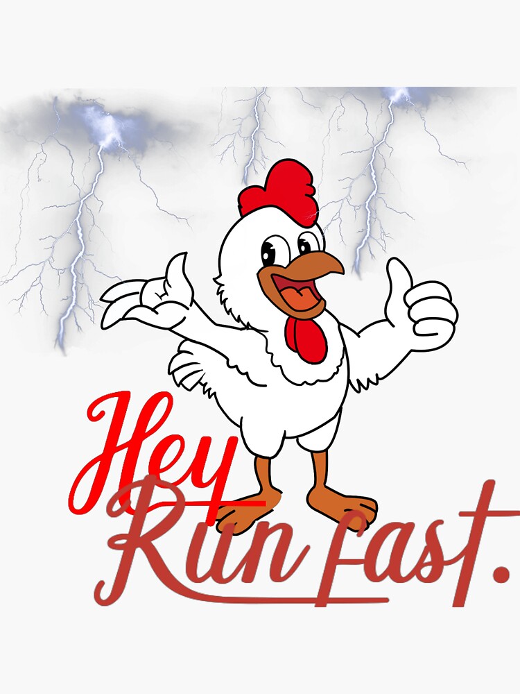 "running chicken meme - running chicken meme classic t-shirt" Sticker ...