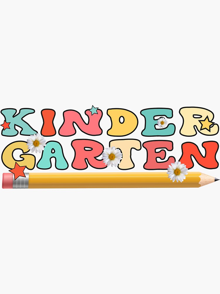 "Groovy Hello Kindergarten Vibes Retro Teacher Back To School" Sticker ...