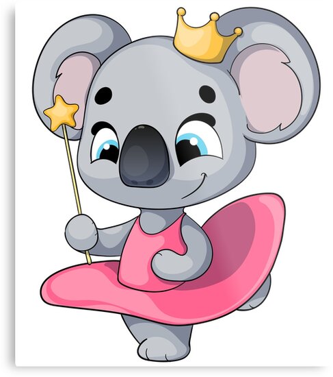 Lienzo metálico «Koala princesa» de o-ta | Redbubble