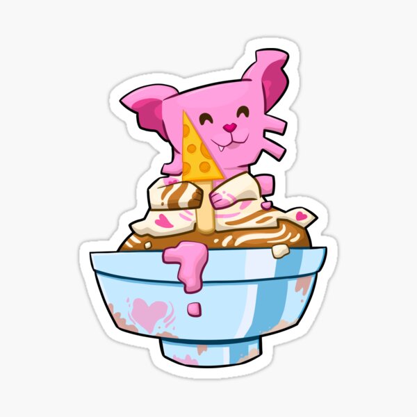 "Ice Cream Kitty Snuggles" Sticker for Sale by 1tsNotMe | Redbubble