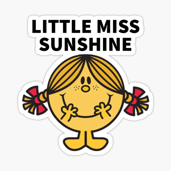 "little miss sunshine" Sticker for Sale by kendallpups | Redbubble
