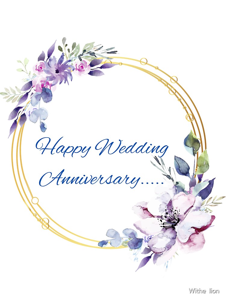 "Happy Wedding Anniversary " Sticker for Sale by thivanka | Redbubble