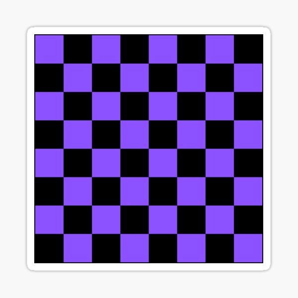 "Checkerboard Purple and Black" Sticker for Sale by Ami-Ami | Redbubble