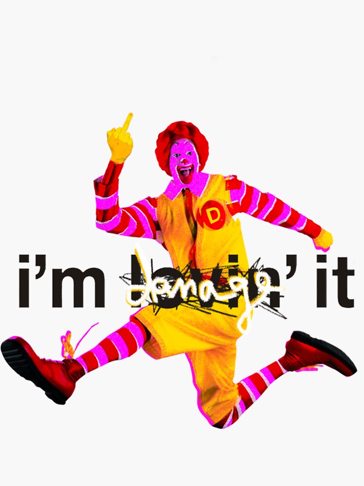 "Fast Food damage " Sticker for Sale by DevinKshlerin | Redbubble