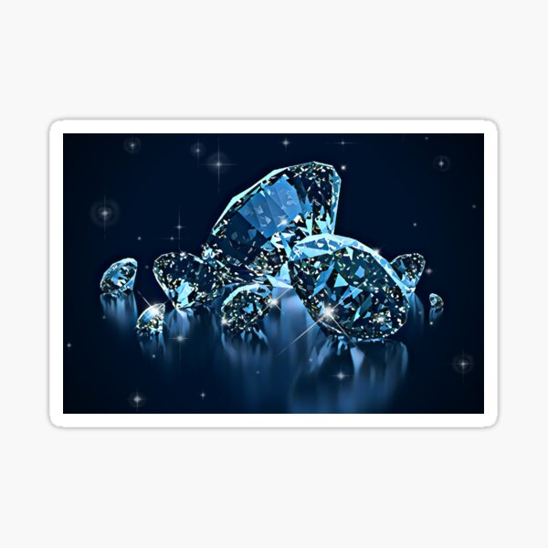 "Rare Blue Diamonds" Sticker for Sale by UniqueDeignz | Redbubble