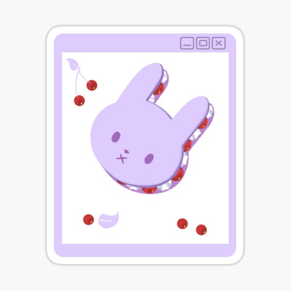 "Berry Bunny" Sticker for Sale by posh-pancakes | Redbubble