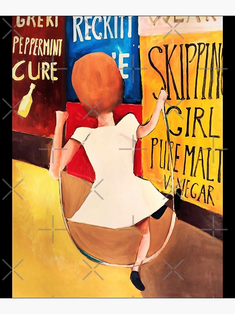 "People Classic Skipping Girl Charles Blackmans Vintage Style Art ...