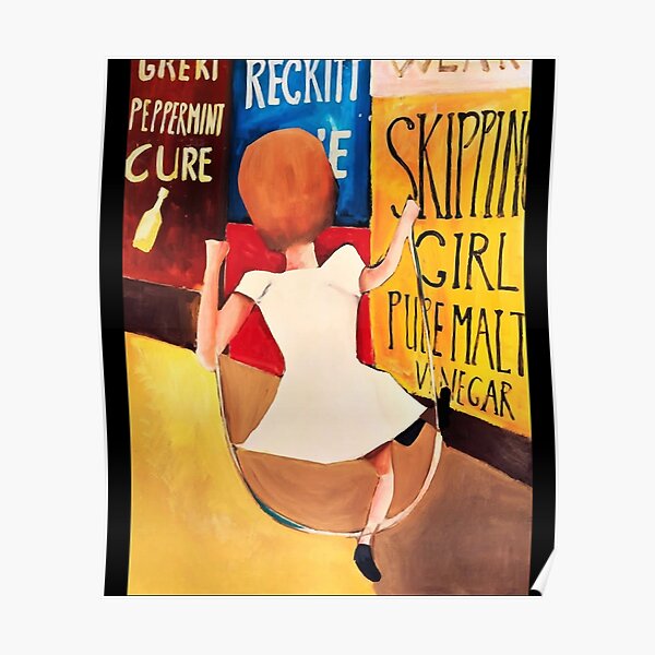 "People Classic Skipping Girl Charles Blackmans Vintage Style Art ...