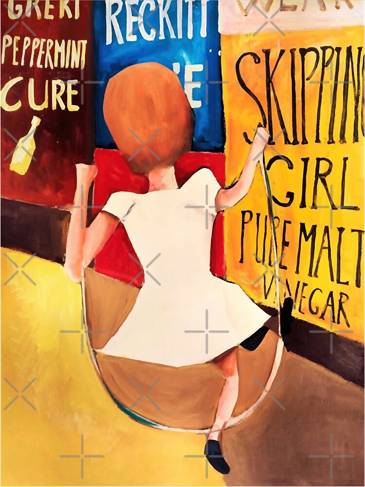 "People Classic Skipping Girl Charles Blackmans Vintage Style Art ...