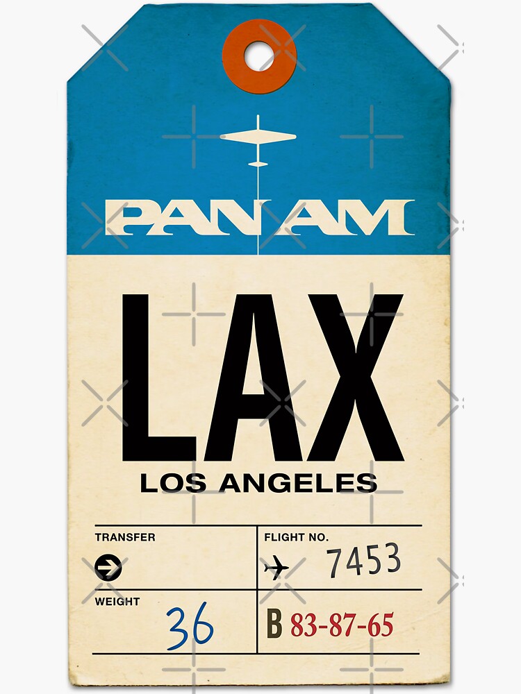 "LAX Luggage Tag" Sticker for Sale by -Koleidescope | Redbubble