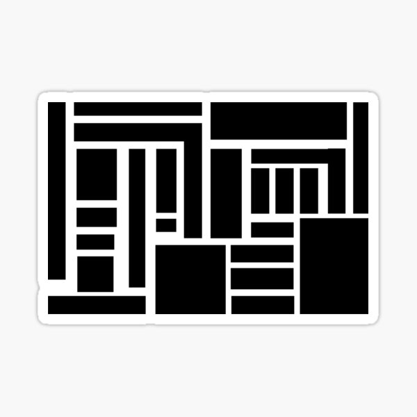 "Abstract Lines Series: Pathways" Sticker for Sale by MrGoofy | Redbubble