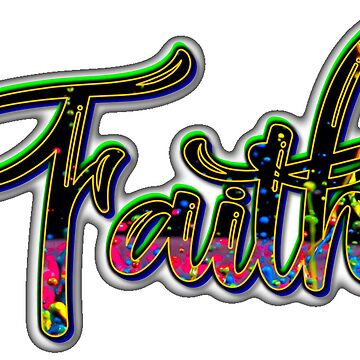 "Colorful faith logo" Sticker for Sale by jmspeedy661 | Redbubble