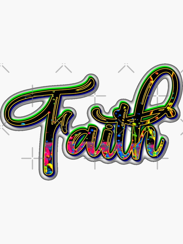 "Colorful faith logo" Sticker for Sale by jmspeedy661 | Redbubble
