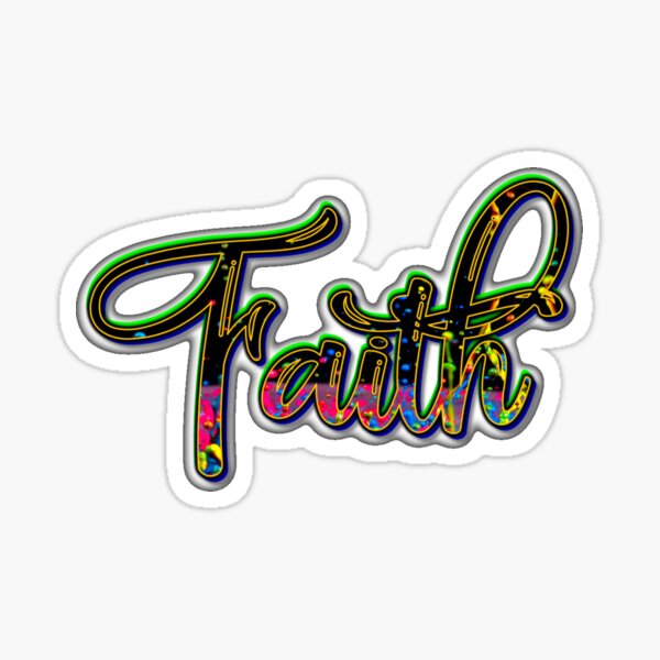 "Colorful faith logo" Sticker for Sale by jmspeedy661 | Redbubble