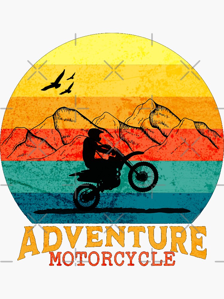 "Adventure Motorbike - Offroad Sunset" Sticker for Sale by Rev-Style ...