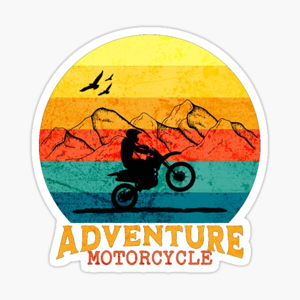 "Adventure Motorbike - Offroad Sunset" Sticker for Sale by Rev-Style ...