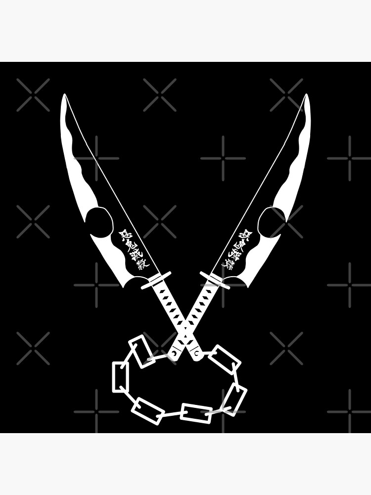 "Tengen Uzui Swords White, demon slayer " Art Print for Sale by rnasser ...