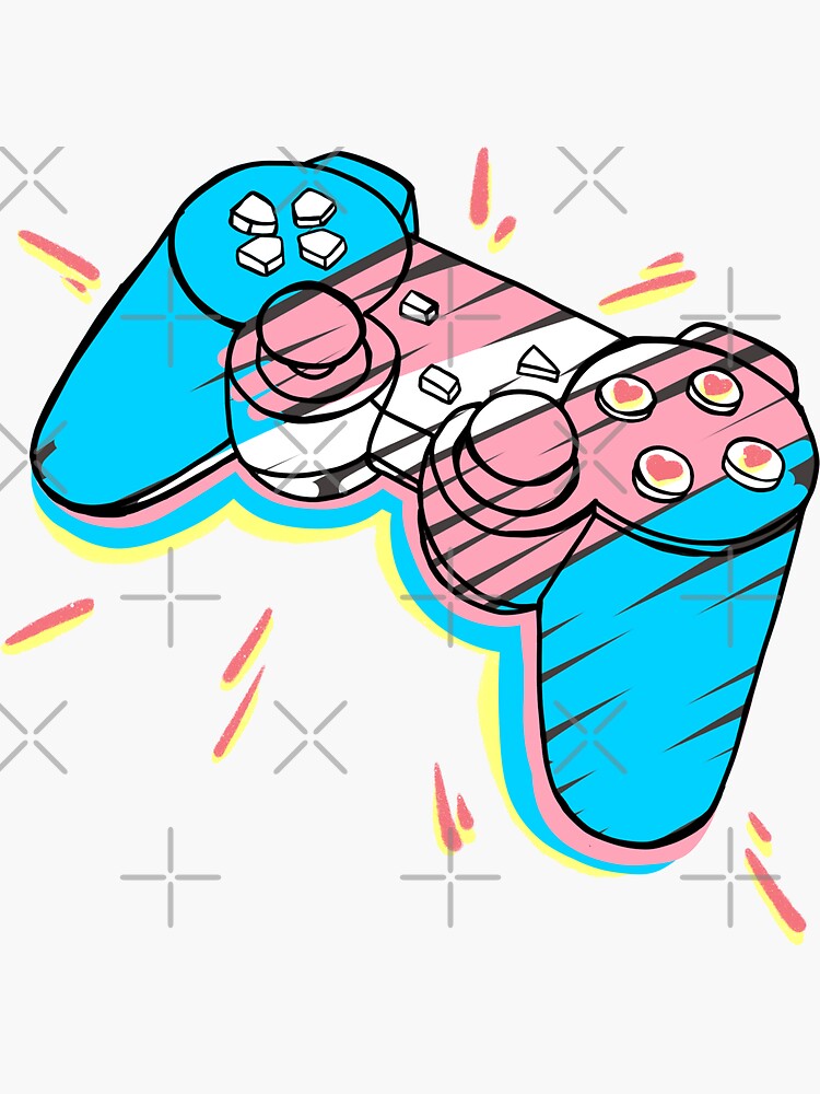"Trans flag controller " Sticker for Sale by EllyBurg | Redbubble