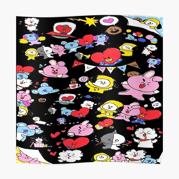 "Aesthetic BT21 good" Poster for Sale by KrmStore | Redbubble