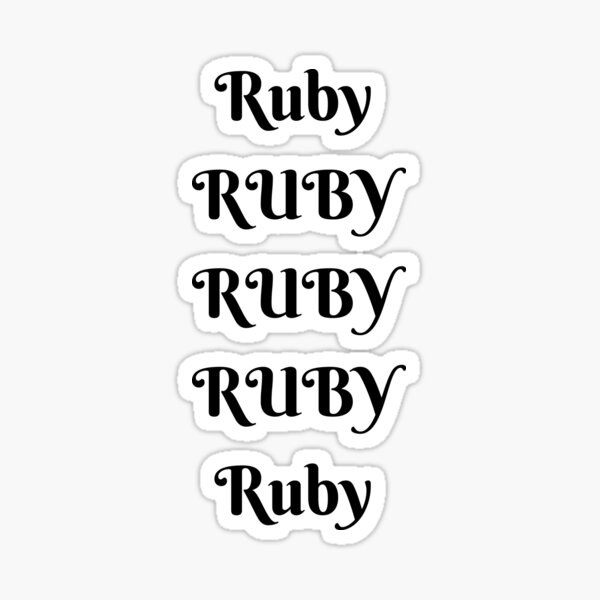 "Ruby" Sticker for Sale by PODdezaine | Redbubble